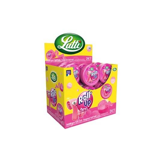24 Bubble Gum Roll Up Tutti Frutti - Candy Bubble Gum - Milleproduits