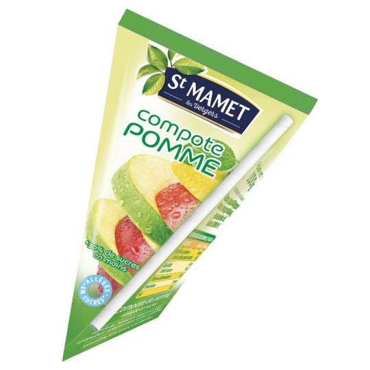 48 Berlingot Compote de pomme St Mamet 100g - Snacks sains - Milleproduits